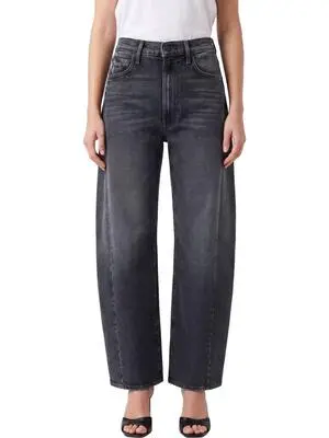 MOTHER The Half Pipe High-waisted Baggy Jeans - Grey
