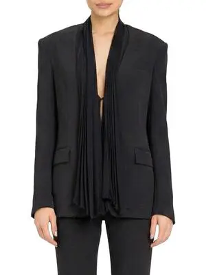 TWINSET Crêpe Single-breasted Blazer - Black