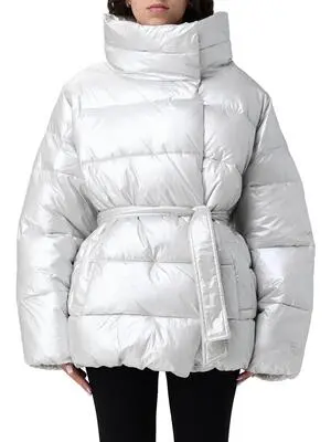 EA7 Quilted Puffer Jacket With Belt - Blue