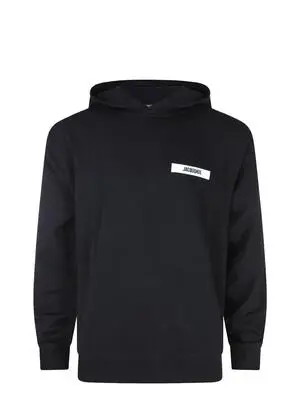 Jacquemus Logo Hoodie - Black