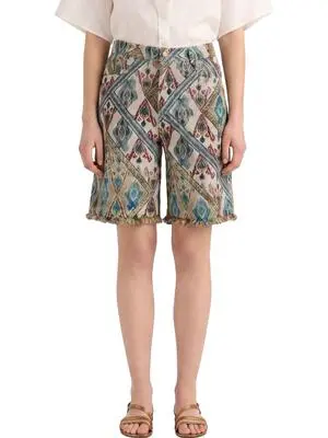 Momoni Ethnic Pattern Shorts - Avion