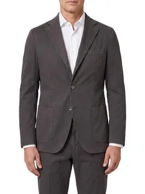 SANTANIELLO Cotton Single-breasted Blazer - Brown