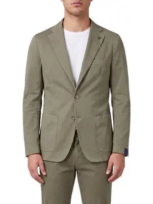 SANTANIELLO Cotton Single-breasted Blazer - Green