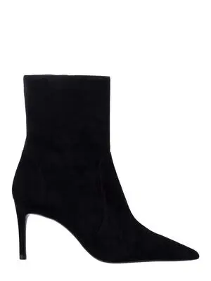 STUART WEITZMAN Suede Pointed Toe Stiletto Ankle Boots - Black