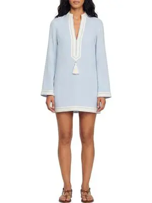 Tory Burch Long Sleeve Tunic Dress - Blue 1