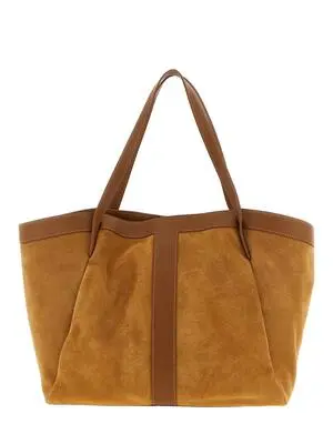 TWINSET Suede Tote Bag - Brown