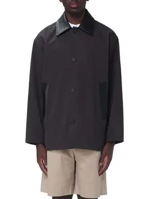 Studio Nicholson Lamb Leather And Wool Coat - Brown