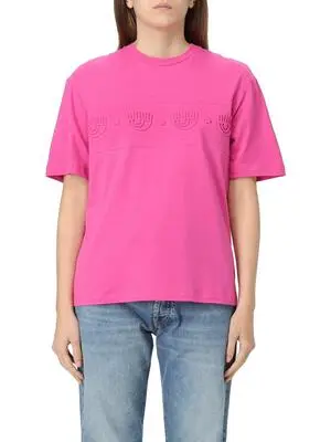 CHIARA FERRAGNI T-shirt With Embossed Detail - Violet