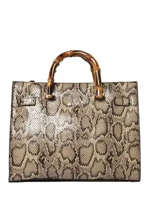 Liu Jo Handbag With Bamboo Handle - Brown
