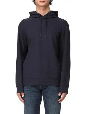 Emporio Armani Textured Hoodie - Blue