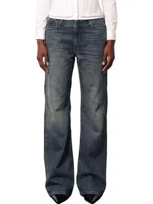 Balenciaga Straight Cotton Denim Jeans - Blue
