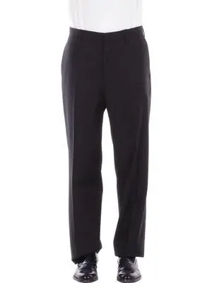 Tagliatore Tailored Wool Blend Gabardine Trousers - Black