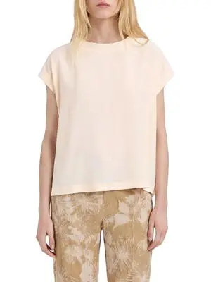 Momoni Silk & Acetate Blend Blouse - Cream