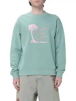Drole De Monsieur Embroidered Logo Cotton Sweatshirt - Green
