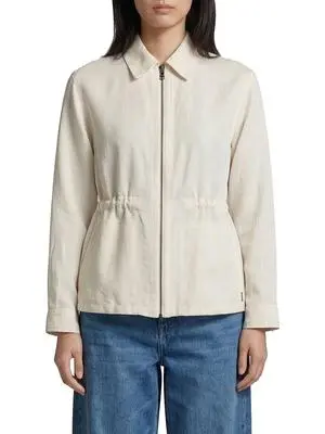 Woolrich Linen Blend Shirt Jacket - Milk