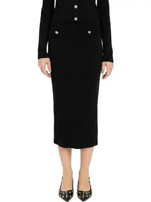 TWINSET Knit Midi Skirt - Black