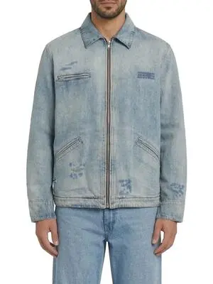 MAISON MARGIELA Distressed Denim Shirt Jacket - Grey