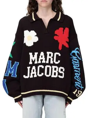Marc Jacobs Cotton Knit Polo Shirt With Logo And Graphic Print - Multicolor