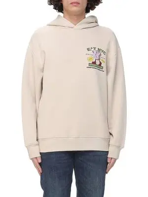 Emporio Armani Cotton Graphic Print Hoodie - Beige