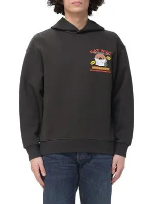 Emporio Armani Cotton Graphic Print Hoodie - Grey
