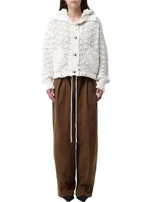 Blumarine Crochet Cotton Knit Cardigan - White