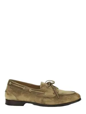 Bally Suede Calf Leather Boat Shoes - Brown