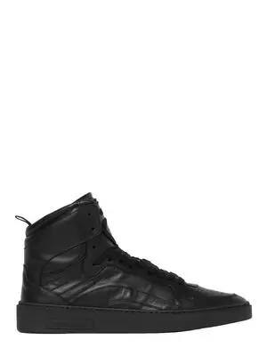 DSQUARED2 DUCATI High Top Leather Trainers - Black