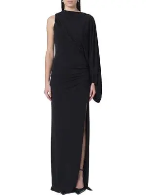 Andamane One-shoulder Long Sleeve Maxi Dress - Black