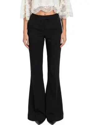 TWINSET Crêpe Flared Trousers - Black