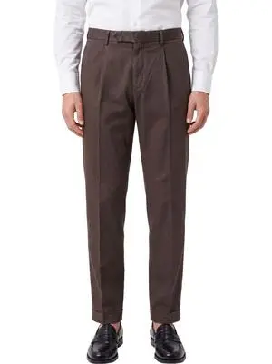 SANTANIELLO Wool And Cashmere Tailored Trousers - Dark