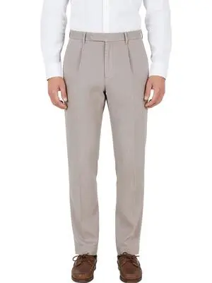 SANTANIELLO Wool And Cashmere Tailored Trousers - Grey