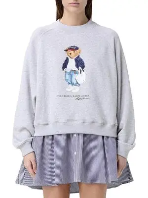 Polo Ralph Lauren Cotton Crewneck Sweatshirt With Printed Logo - Grey