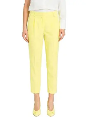 TWINSET Cropped Crepe Trousers - Lime