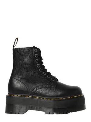 Dr. Martens Leather Platform Boots - Black
