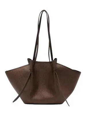 Yuzefi Mochi Raffia And Leather Bag - Brown