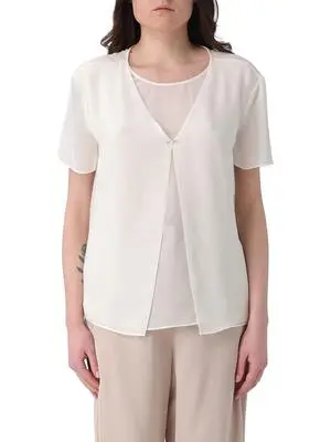Emporio Armani Sheer Overlay Top - Ivory