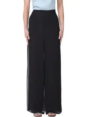 Emporio Armani Emporio Armani Tailored Wide Leg Trousers With Slit Detail Black