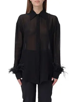 Pinko Pinko Feather Cuff Shirt Black