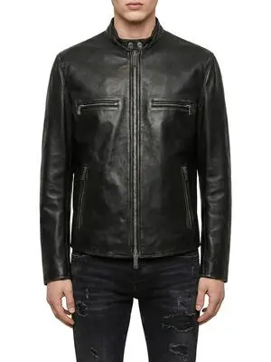 Dsquared2 Leather Biker Jacket - Black
