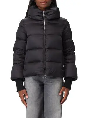Add Down Jacket With Stand Collar - Black
