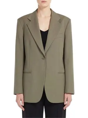 Federica Tosi Single-breasted Tencel Blazer - Green