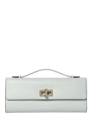 Furla Clara Leather Clutch - Blue