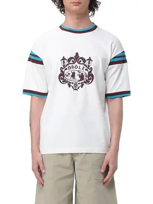 Drole De Monsieur Cotton T-shirt With Emblem - White
