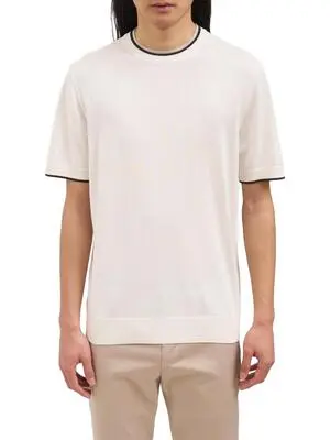 PAOLO PECORA Paolo Pecora Cotton And Silk Knit Sweater White
