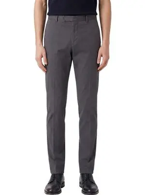 SANTANIELLO Gabardine Chino Trousers - Grey