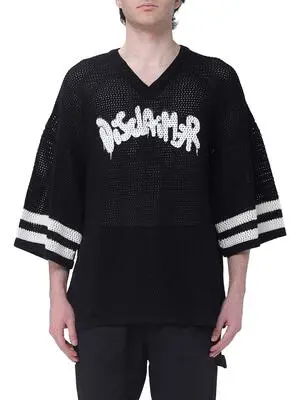 DISCLAIMER Perforated Cotton Knit Top - Black