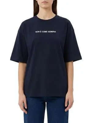 Aspesi Cotton T-shirt With Logo - Blue