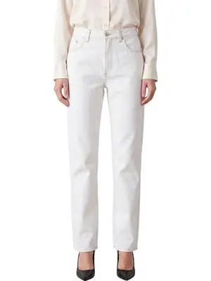 Versace Medusa Logo Straight Fit Jeans - White