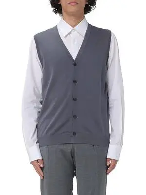 DRUMOHR Cotton V-neck Button-up Vest - Grey