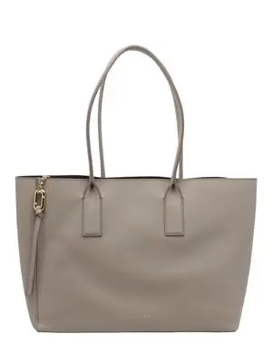 Marc Jacobs Leather Work Tote Bag With Double J Logo - Grey